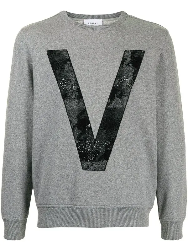 PORTS V Logo-appliqué Sweater