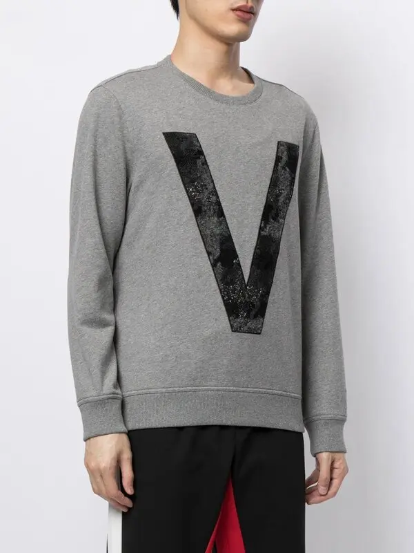 PORTS V Logo-appliqué Sweater