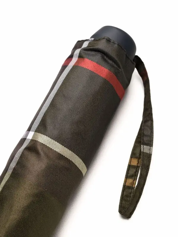 Barbour Portree Plaid Folding Umbrella