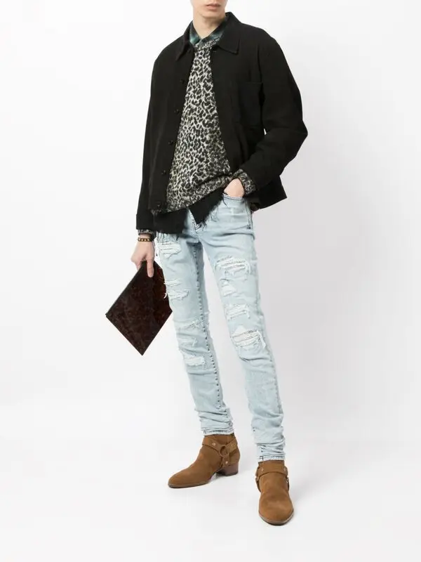 Amiri Distressed Skinny Jeans