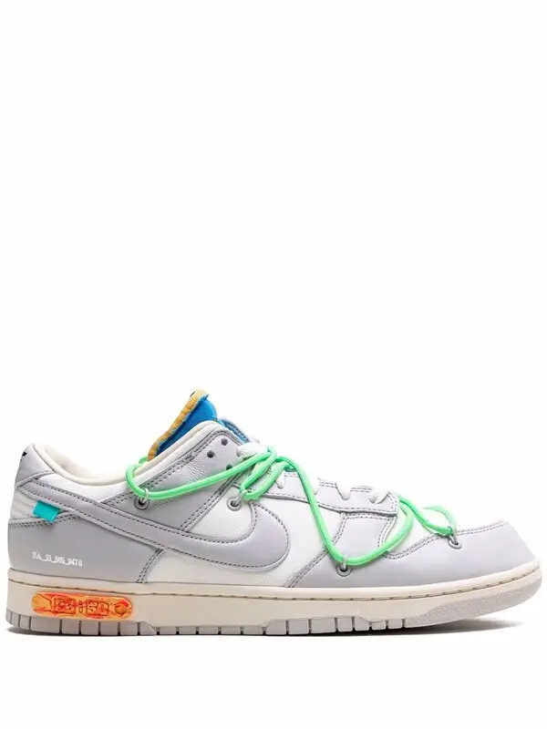 Nike X Off White Dunk Low Lot 26 Sneakers - Grey