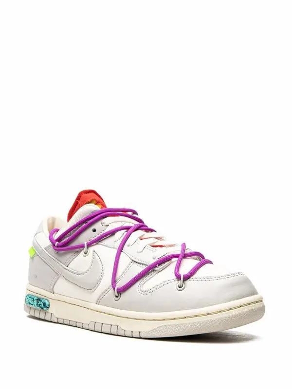 Nike X Off White Dunk Low Lot 45 Sneakers - Grey