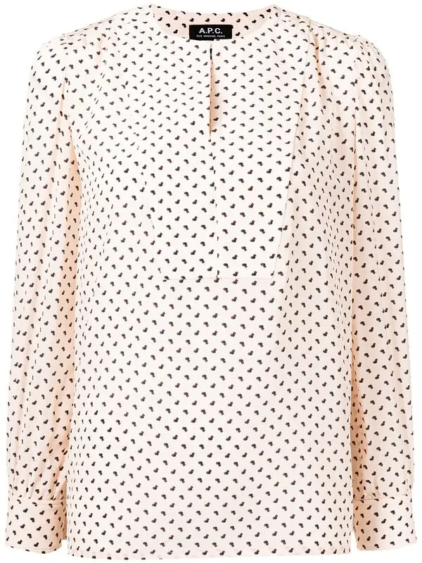 A.p.c. Maylis Printed Silk Blue