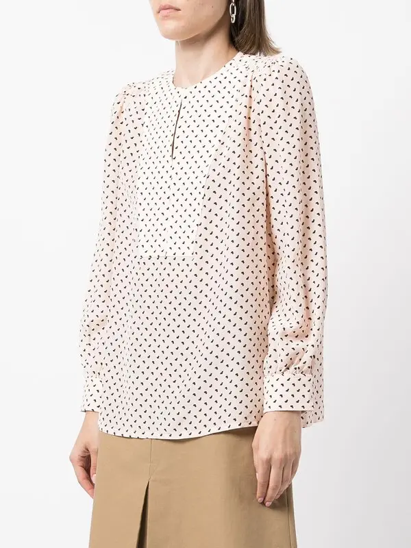 A.p.c. Maylis Printed Silk Blue