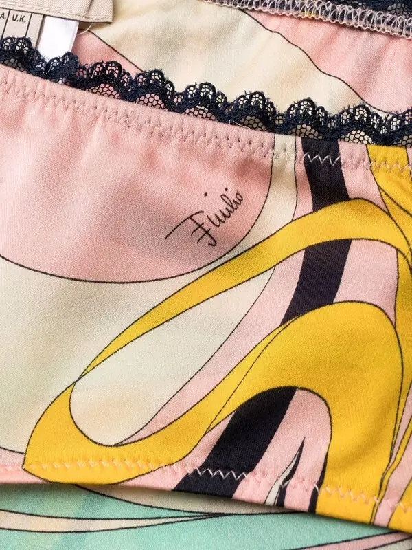 Emilio Pucci Graphic Print Silk Briefs