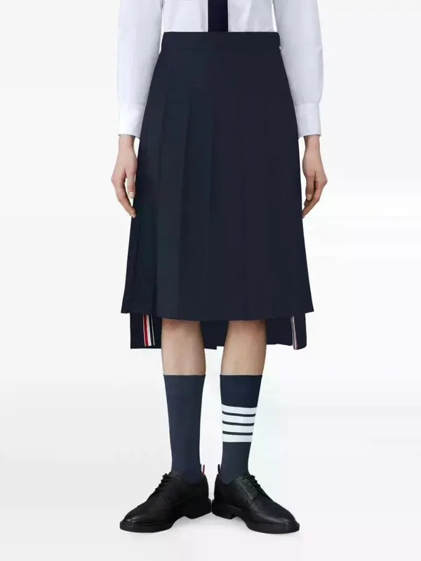 Thom Browne Super 120s Twill Pleated Skirt - Blue