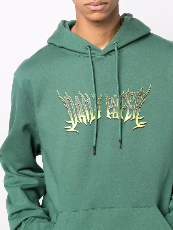 DAILY PAPER Logo-print Cotton Hoodie
