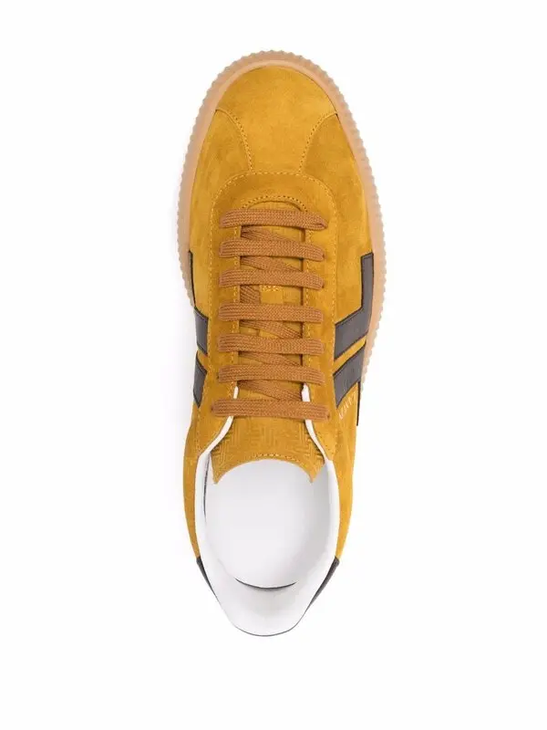 LANVIN Glen Logo-patch Low-top Sneakers - Yellow