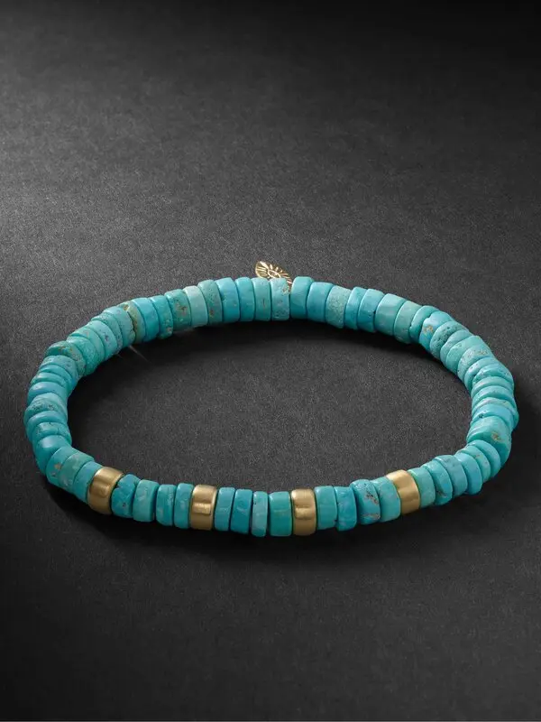 Jacquie Aiche Turquoise And Diamond Bracelet - Blue