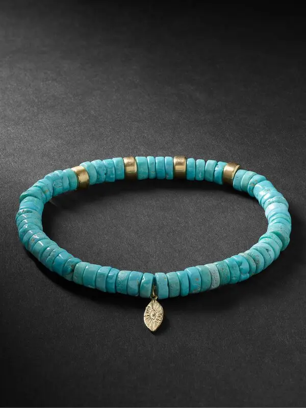 Jacquie Aiche Turquoise And Diamond Bracelet