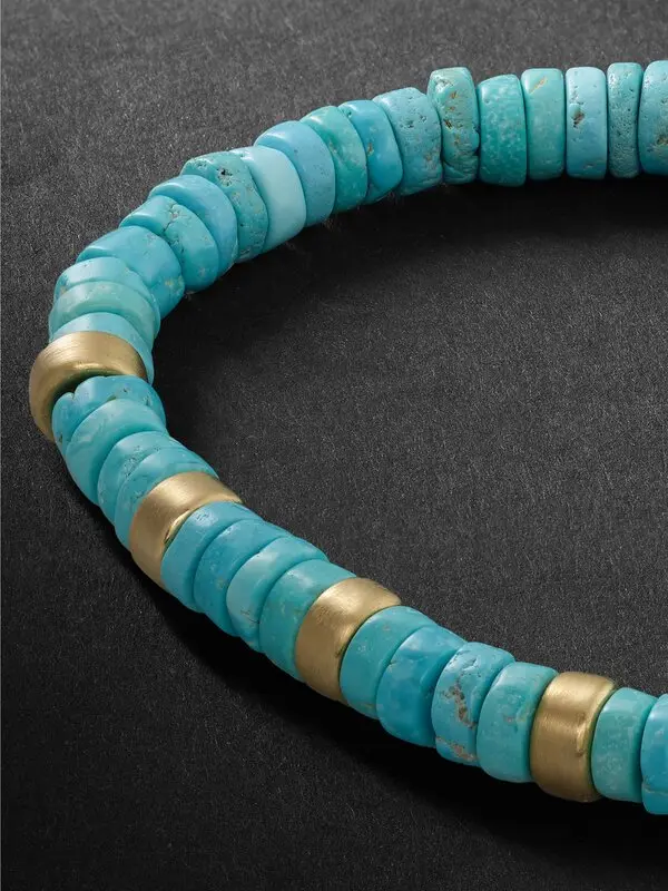 Jacquie Aiche Turquoise And Diamond Bracelet