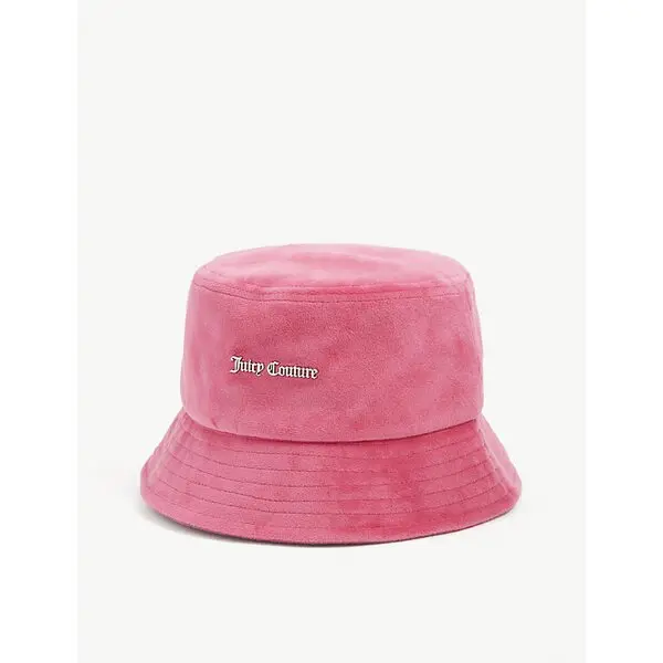 Juicy Couture Logo-plaque Velour Bucket Hat