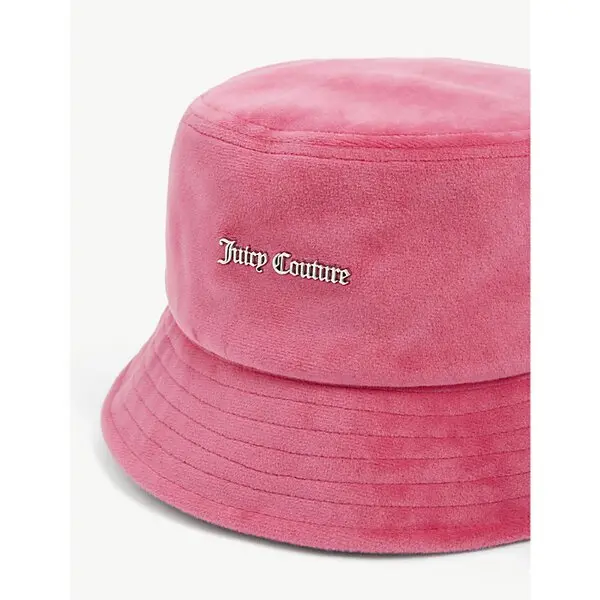 Juicy Couture Logo-plaque Velour Bucket Hat