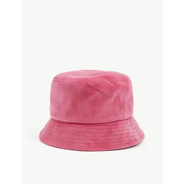 Juicy Couture Logo-plaque Velour Bucket Hat