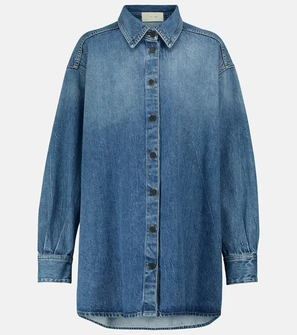 The Row Frannie Denim Shirt In Blue - 40% Off | Editorialist