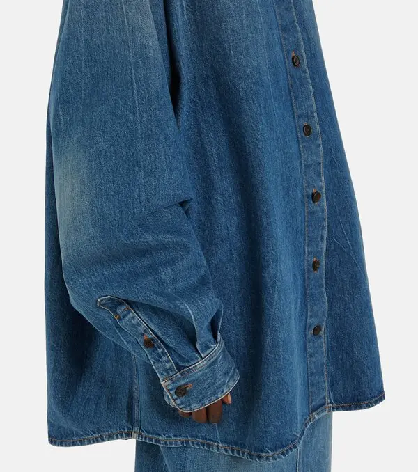 The Row Frannie Denim Shirt In Blue - 40% Off | Editorialist