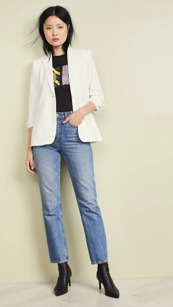 Cinq À Sept Crepe Khloe Blazer - Ivory