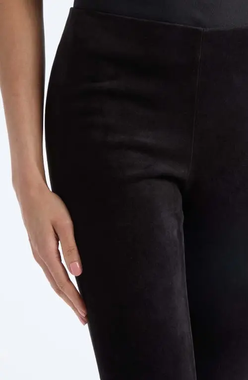Vince Split Hem Crop Stretch Suede Pants