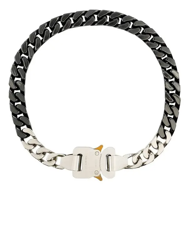 1017 Alyx 9sm Hero Buckle Curb-chain Necklace - Black