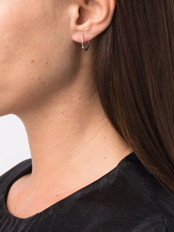 MARIA BLACK 14kt White Gold Nancy 12 Single Hoop Earring