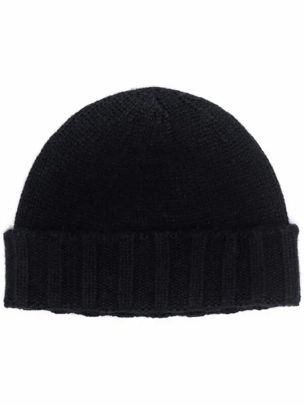 DRUMOHR Cashmere Beanie Hat - Black