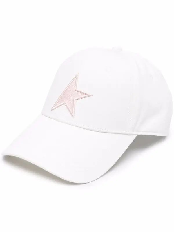 GOLDEN GOOSE Logo-patch Cap - White