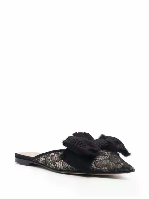 Red Valentino Winter Bow Mules