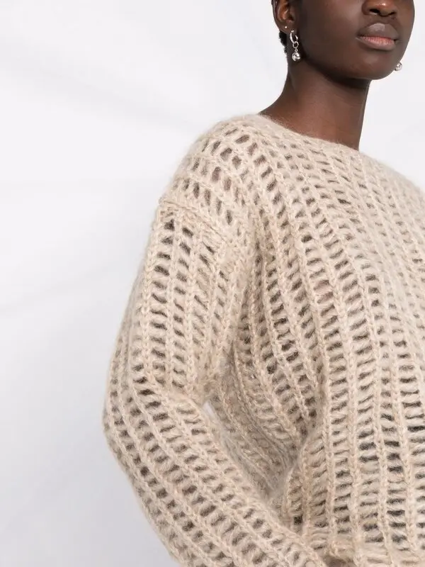 UMA WANG Open-knit Crew Neck Jumper
