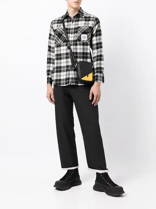 FUMITO GANRYU Pleated Flannel Shirt