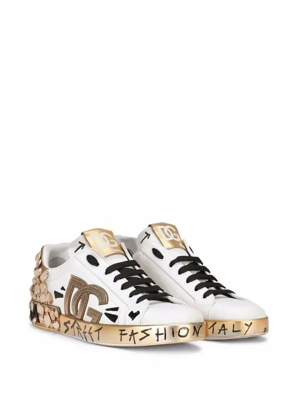 Dolce & Gabbana Logo-patch Lace-up Sneakers