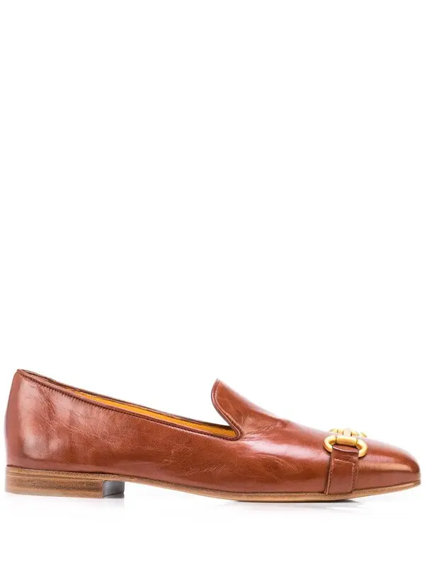 MADISON MAISON Square-toe Horsebit Loafers - Brown