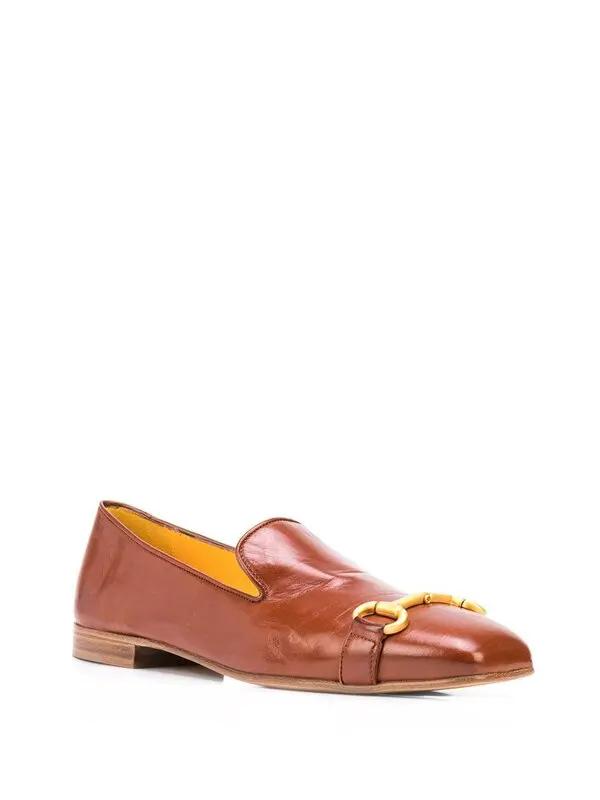 MADISON MAISON Square-toe Horsebit Loafers - Brown