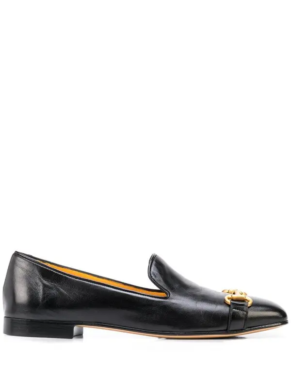 MADISON MAISON Square-toe Horsebit Loafers - Black
