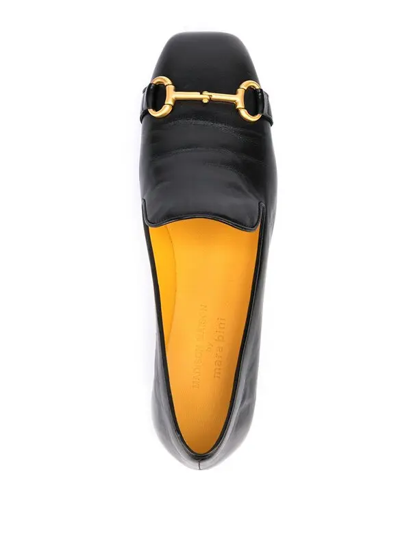 MADISON MAISON Square-toe Horsebit Loafers - Black