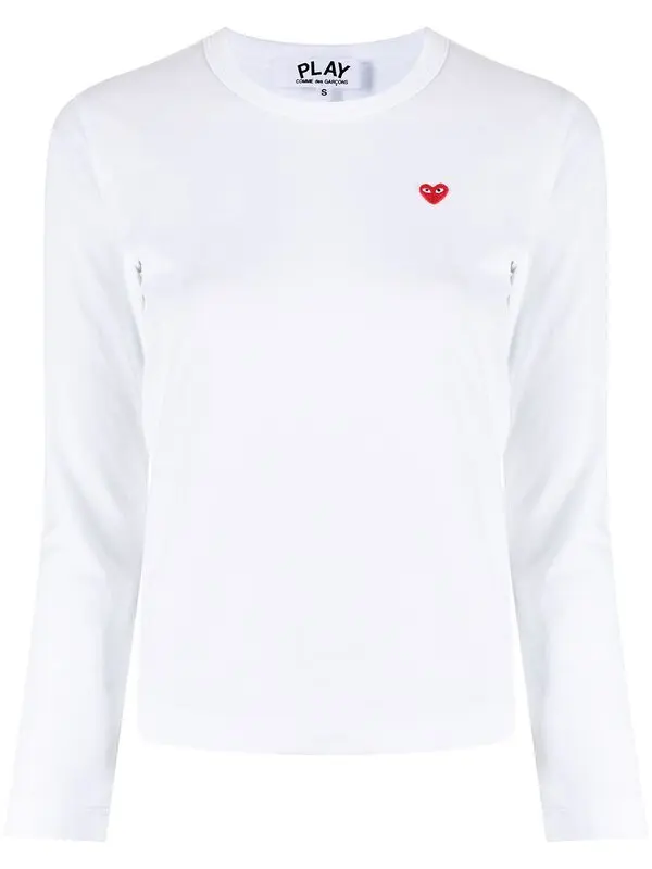 Play Comme Des Garcon Chest Logo-patch T-shirt - White