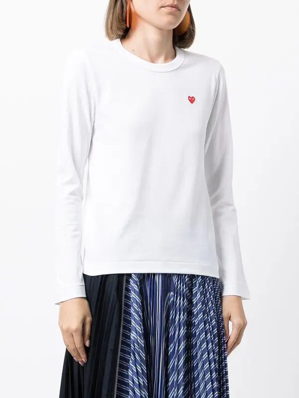 Play Comme Des Garcon Chest Logo-patch T-shirt - White