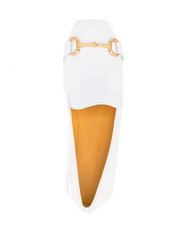 MADISON MAISON Square-toe Horsebit Loafers - White
