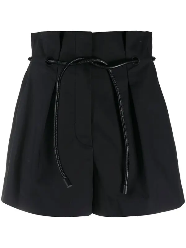 3.1 Phillip Lim Paperbag Waist Mini Shorts - Black