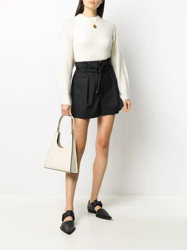 3.1 Phillip Lim Paperbag Waist Mini Shorts - Black