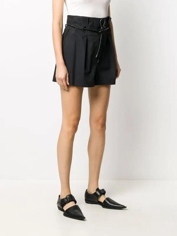 3.1 Phillip Lim Paperbag Waist Mini Shorts - Black