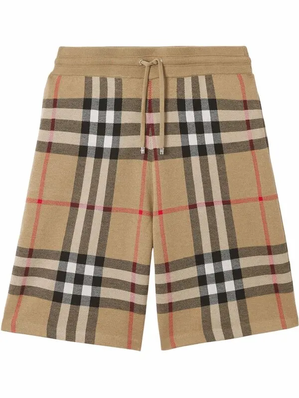 Burberry Check-print Knee-length Shorts - Neutrals