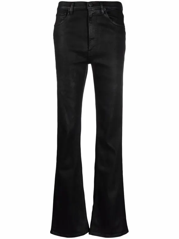 3x1 Slim-cut Coated Trousers