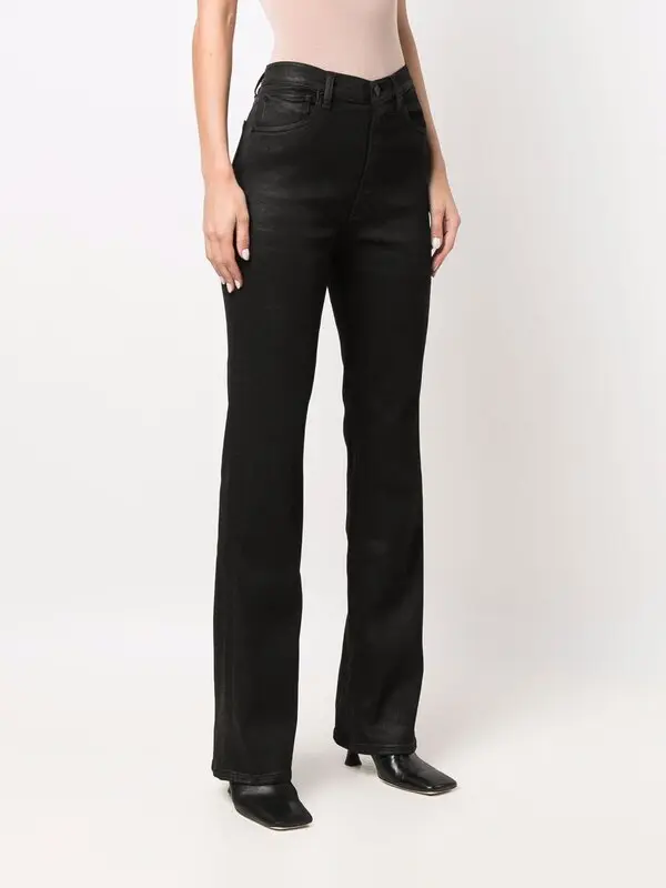3x1 Slim-cut Coated Trousers