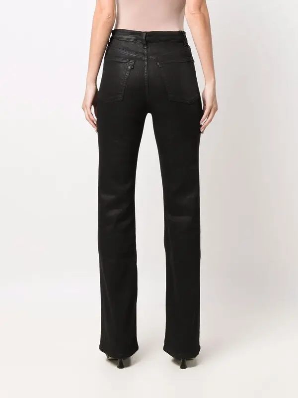 3x1 Slim-cut Coated Trousers