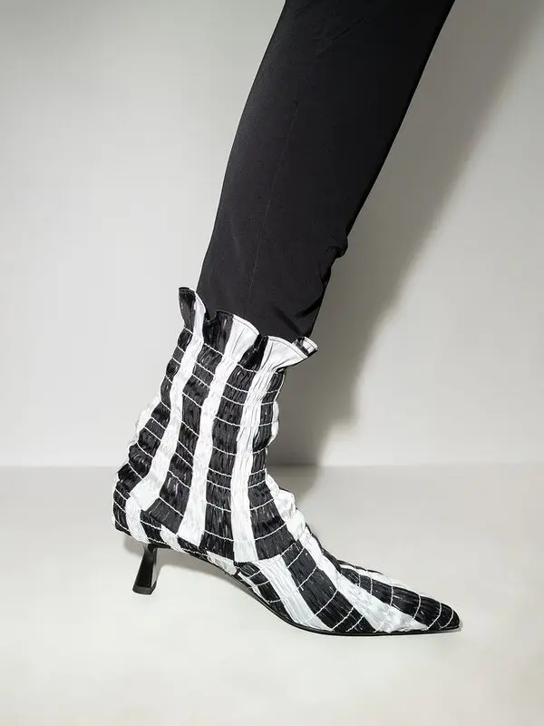 AMY CROOKES Marthe 60mm Shirred Boots