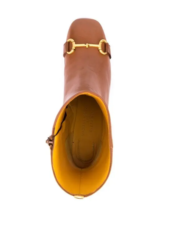 MADISON MAISON Horsebit Leather Boots - Brown