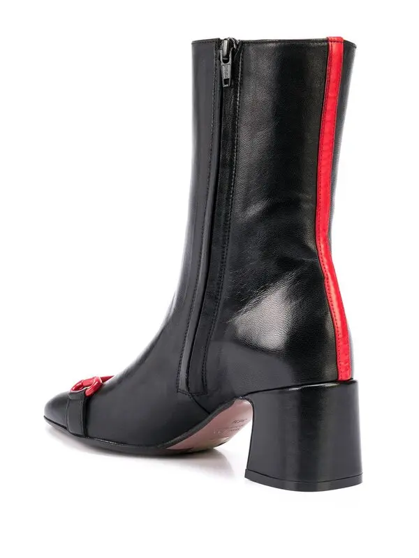 MADISON MAISON Horsebit Leather Boots - Black