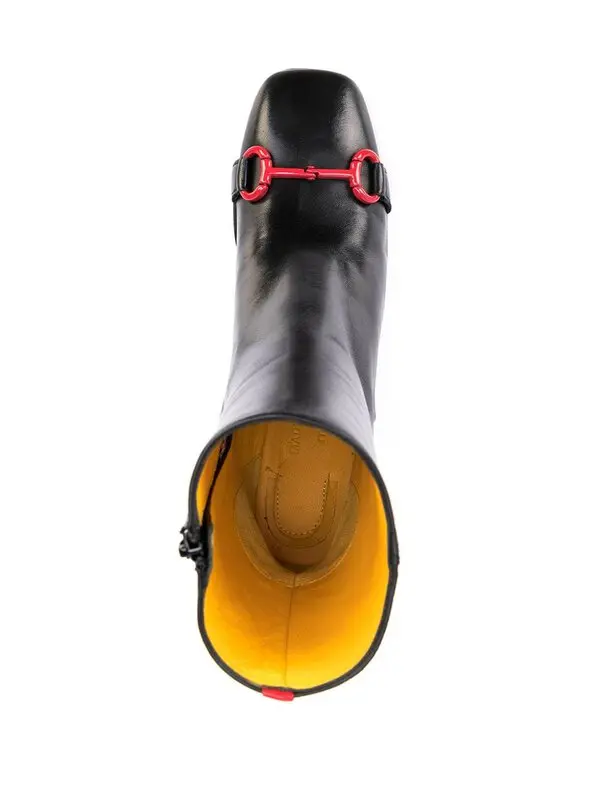 MADISON MAISON Horsebit Leather Boots - Black