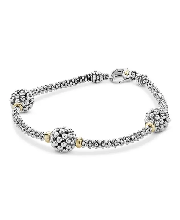 Lagos Sterling Silver Bracelet With Caviar Stations