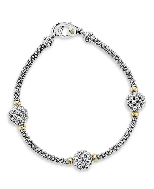 Lagos Sterling Silver Bracelet With Caviar Stations